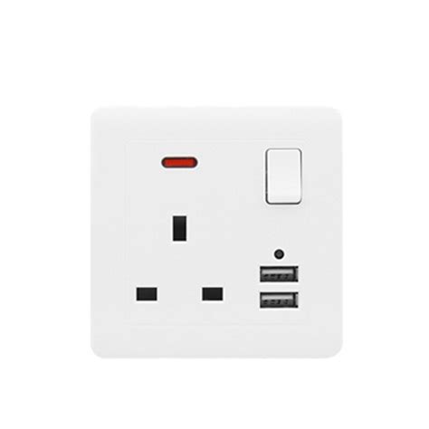 Uk Standard Wall Power Socket Double Usb British S Vicedeal