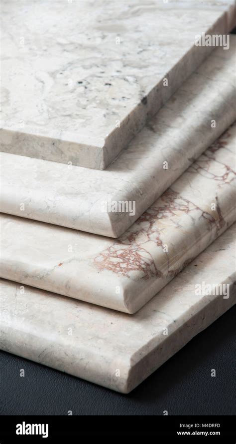 marble tiles selection with different profiles and finishing stock