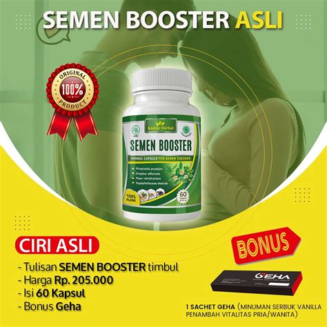 Jual Semen Booster Asli Original Herbal Kuat Penyubur Obat Pengental