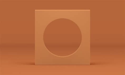 Premium Vector Geometric D Wall Circle Hole Frame Basic Foundation