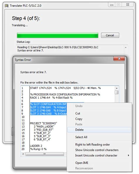 Migrate Convert SLC 500 MicroLogix Programs To RSLogix Studio 5000 Using The Translate PLC