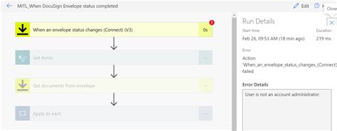 Power Automate Fails When DocuSign Envelope Status Completed Error