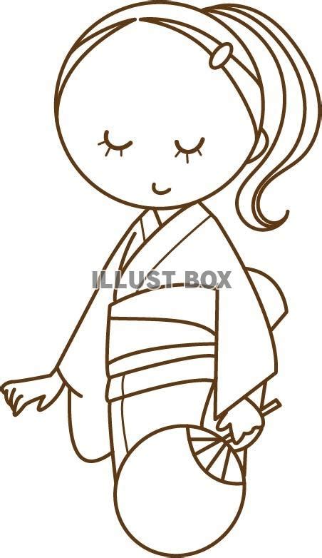 無料イラスト 浴衣姿の女の子