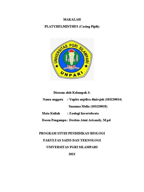 Platyhelminthes Pdf