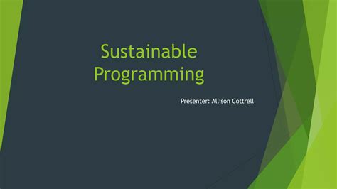 Sustainable Programming PPT