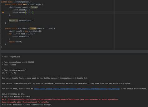 Java 제네릭과 가변인자 조합 메서드의 Safevarargs 어노테이션