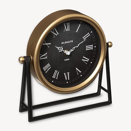Atmosphera Table Clock Luca 26 5x7x26 5cm Mdf Metal Black Megalant
