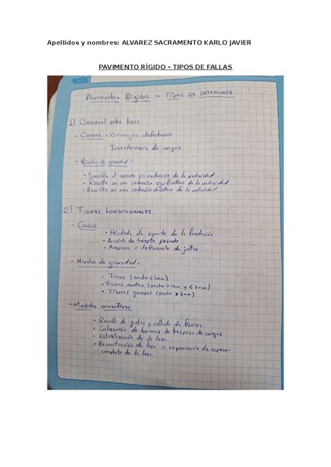 Tipos De Deterioros Pav Rigidos Pavimentos Apellidos Y Nombres