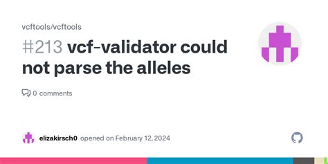 Vcf Validator Could Not Parse The Alleles Issue Vcftools Vcftools GitHub
