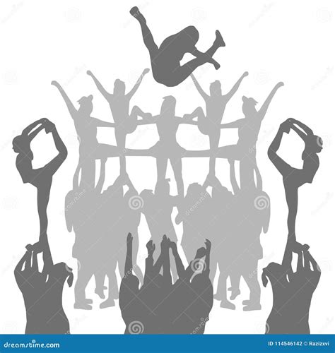 Cheer Pyramid Clipart