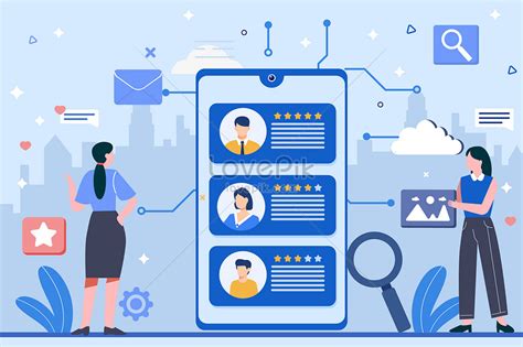 모바일 채용 소프트웨어 일러스트 무료 다운로드 Lovepik