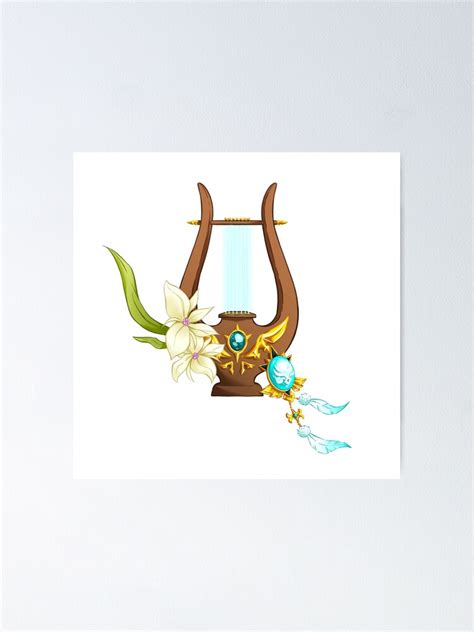 Ventis Lyre Genshin Impact Poster For Sale By Elemielisa Redbubble