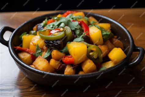 Papas Locas With Fiery Red Peppers Traditional Papas Locas Photography