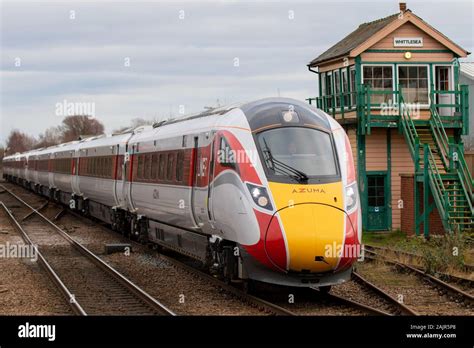 Lner Hitachi 801 Azuma Bi Mode Train Running On Diesel Engine Stock