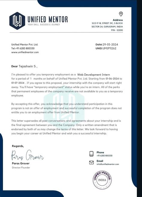 Tejashwin S On Linkedin Webdevelopmentintern Internship Webdeveloper Learninganddevelopment