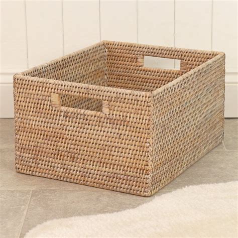 Purbeck Rattan Deep Rectangular Storage Basket The Basket Company