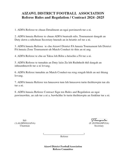 Referee Contract 2024 25 Pdf