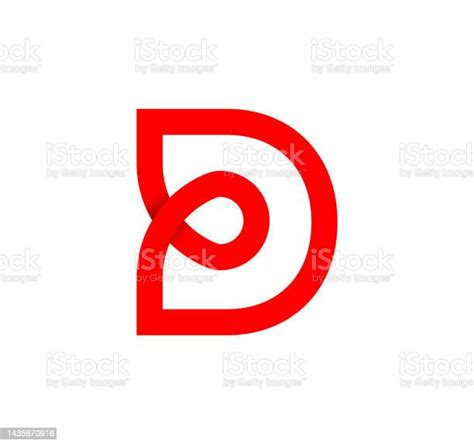 문자 D 무한대 기호입니다 순환 빨간색 문자 D 로고에 대한 스톡 벡터 아트 및 기타 이미지 로고 알파벳 D 영원 개념