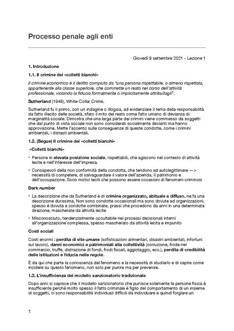 Diritto Processuale Penale Ii Processo Penale Agli Enti Docsity