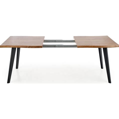 Stylish Dickson 150x90 Oakandblack Extending Dinning Table Halmar
