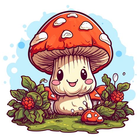 Kawaii Style Mushroom 24477383 Png