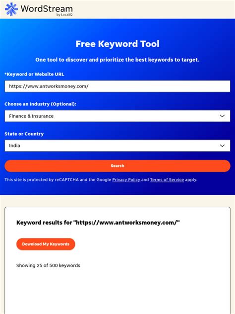 Wordstream Free Keyword Tool Pdf Search Engine Optimization Loans