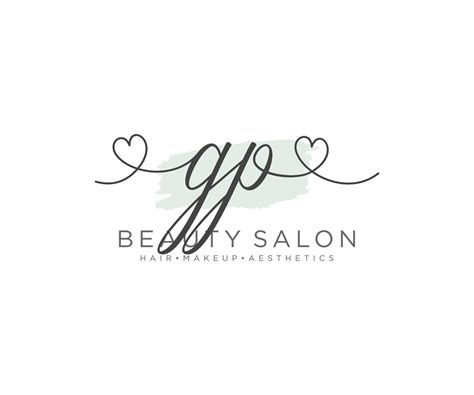 Initial Gp Feminine Logo Collections Template Handwriting Logo Of