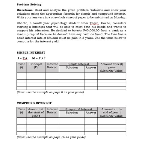 Problem Solving Directions Read And Analyze StudyX