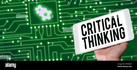 Sign Displaying Critical Thinking Word For Sequence Of Stages Of A