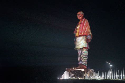 Statue Of Unity Projection Mapping Show Known As Laser Show To Get A