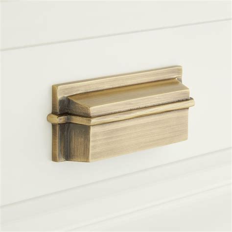 Marta Solid Brass Bin Pull Solid Brass Brass Cup Pulls Brass