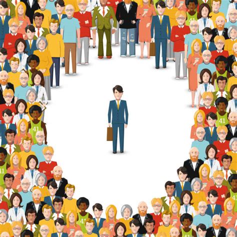 Best Lonely In A Crowd Illustrations Royalty Free Vector Graphics