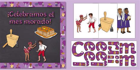 Periódico mural del mes morado Twinkl Perú Twinkl