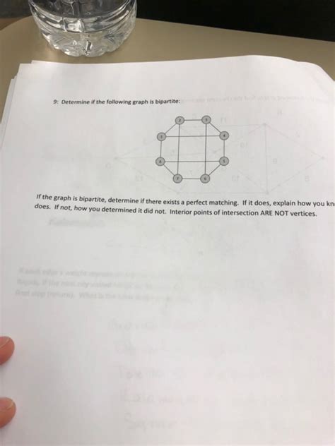 solved 9 determine if the following graph is bipartite if