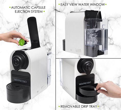 Mixpresso Espresso Machine For Nespresso Compatible Capsule Single Serve Coffee Maker