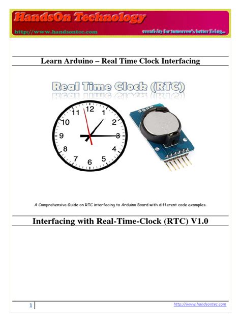 Learn Arduino Rtc V10 Pdf Computer Engineering Computing