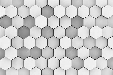 Premium Photo Hexagonal Cellular Structure Wall Texture With 3d Hexagon Tile Pattern 3d