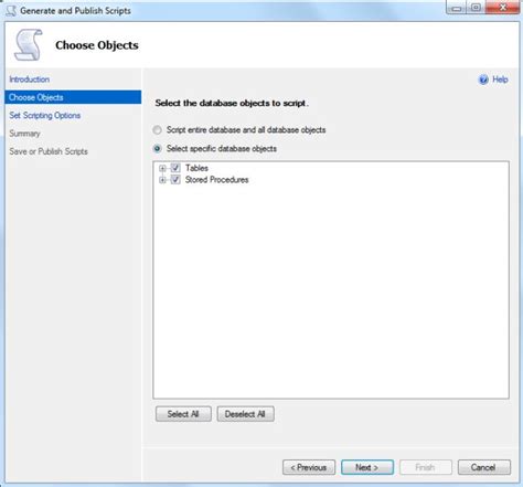 Generating Script In Sql Server 2012