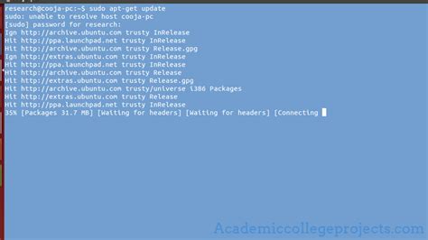 Update Ubuntu Database Academic College Projects