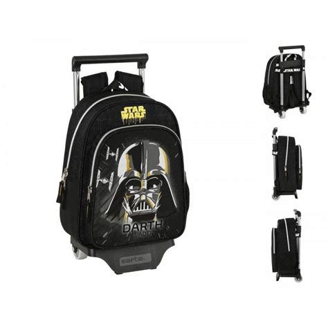 Star Wars Rucksack »Schulrucksack mit Rädern Star Wars Fighter Schwarz ...