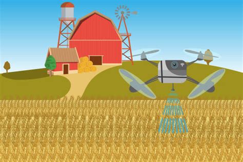 Crop Spraying Drone Stock Vectors Istock