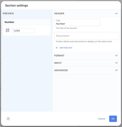 Number Settings Kutano