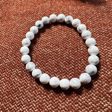 Howlite Stone Bracelet Womens Fashion Jewelry And Organizers