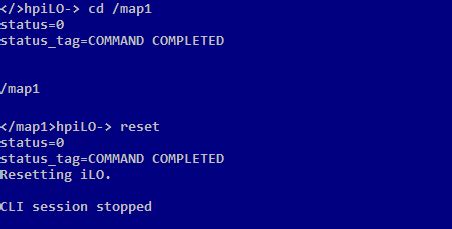 HP ILO Reset Via Command Line Daniel Bs Tech Blog