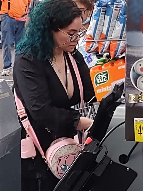 Sexy Nerdy Mexican Tamale Border In Walmart Serious Cleavage And