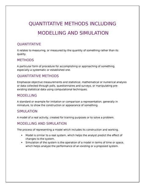 Review For Qmms Quantitative Methods History Of Data And