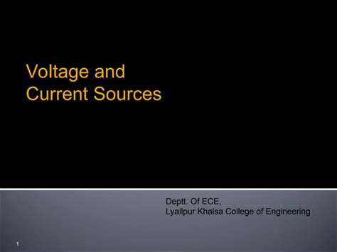 Dependent And Independent Sources Pptx