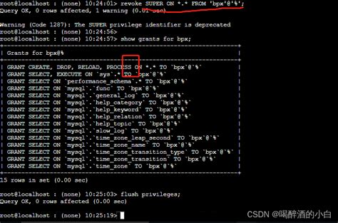 Mysql授权super权限mysql Super Csdn博客