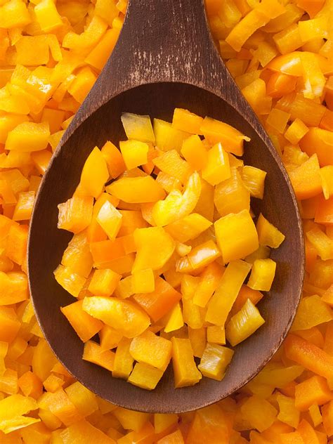Diced Yellow Bell Pepper By Fotografiabasica