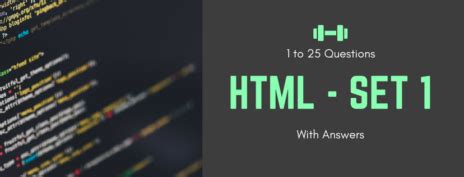 Html Questions With Answers To Questions Set Yeah Hub